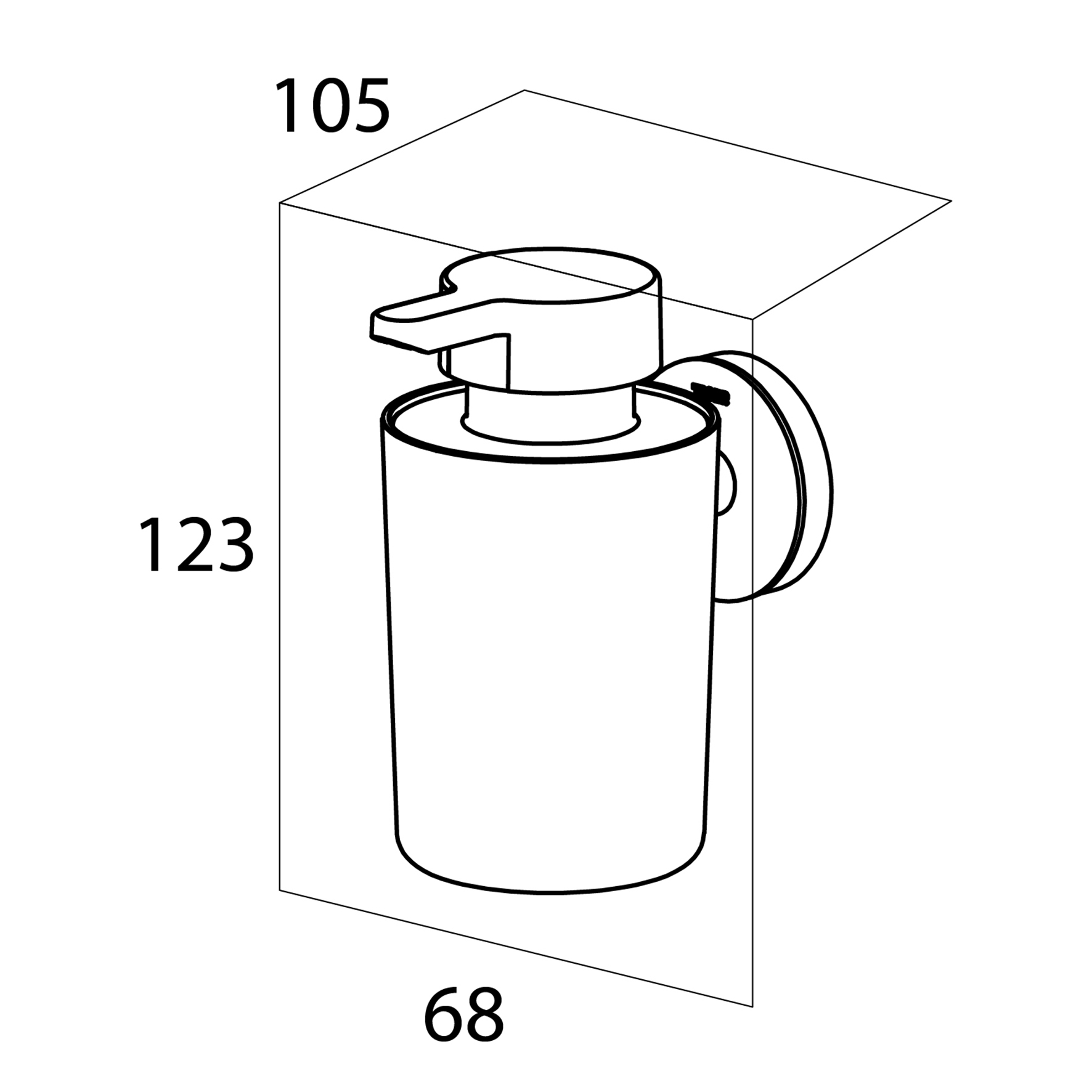 Skysto muilo dozatorius Tiger Urban Black 0.18 l