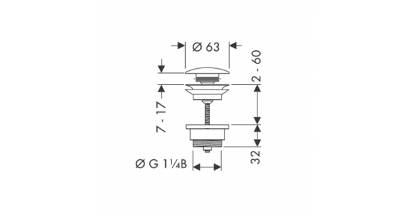 Hansgrohe maišytuvas praustuvui su dušeliu ir ventiliu Focus 31927000