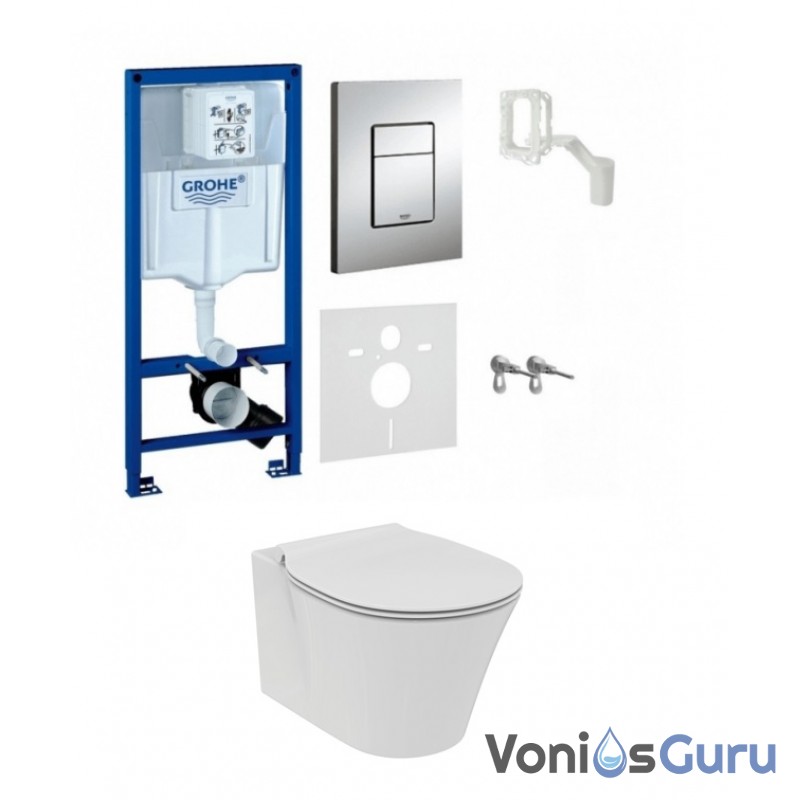 Grohe 5in1 su fresh rėmeliu tabletėms ir potinkinis rėmas chromuotu ...