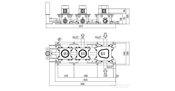 Potinkinė dušo sistema Paffoni Modular Box