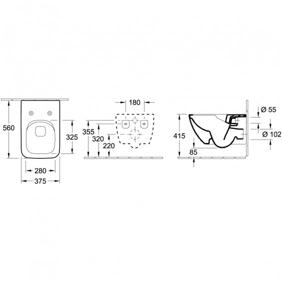 Villeroy & Boch pakabinamas WC Venticello 4611R001