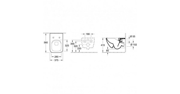 Villeroy & Boch pakabinamas WC Venticello 4611R001